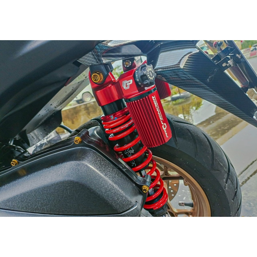 NEW!2022 โช๊คหลัง PROFENDER X-MAX300 สูง330MM ตัวโหลด สปริงแดง+กระปุก ...