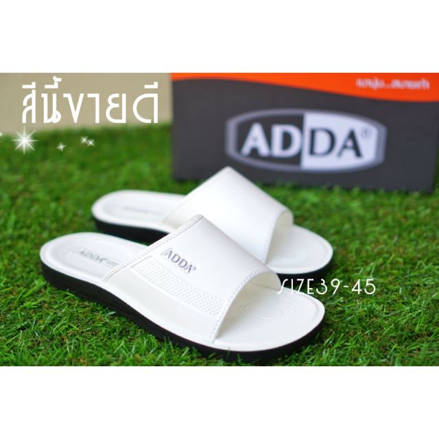 SIZE40-45 ADDA รองเท้าแตะผู้ชาย รุ่น 7Q13-M สีขาว | Shopee Thailand