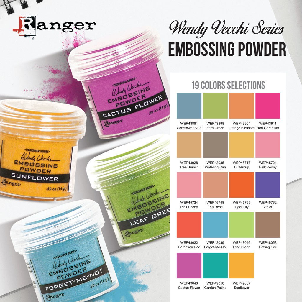 Embossing powder Ranger ผงนูน ใช้กับเครื่องเป่าความร้อน | Shopee Thailand