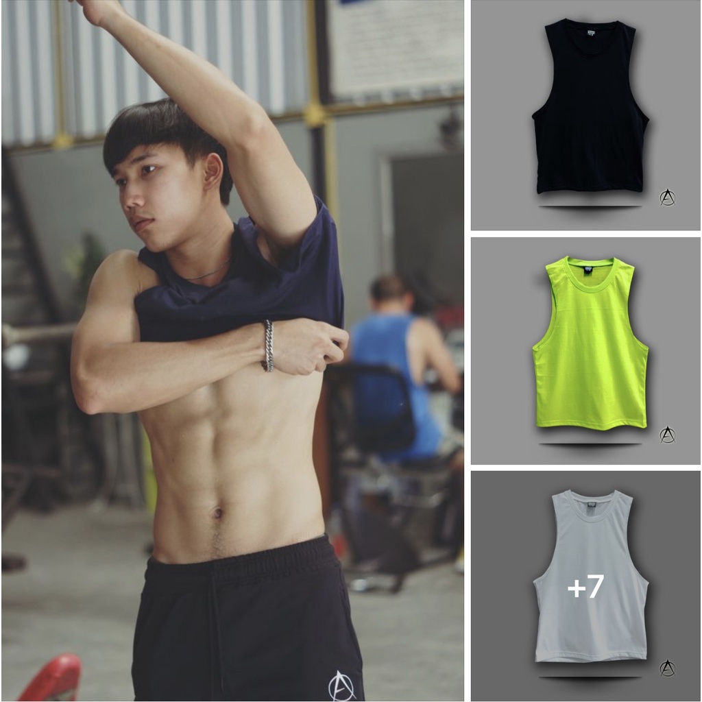 OLIVER MUSCLE เสื้อกล้ามชายโค้ง และชายตรงไม่หดไม่ย้วย ผ้านิ่ม ส่งไว ใส่ ...