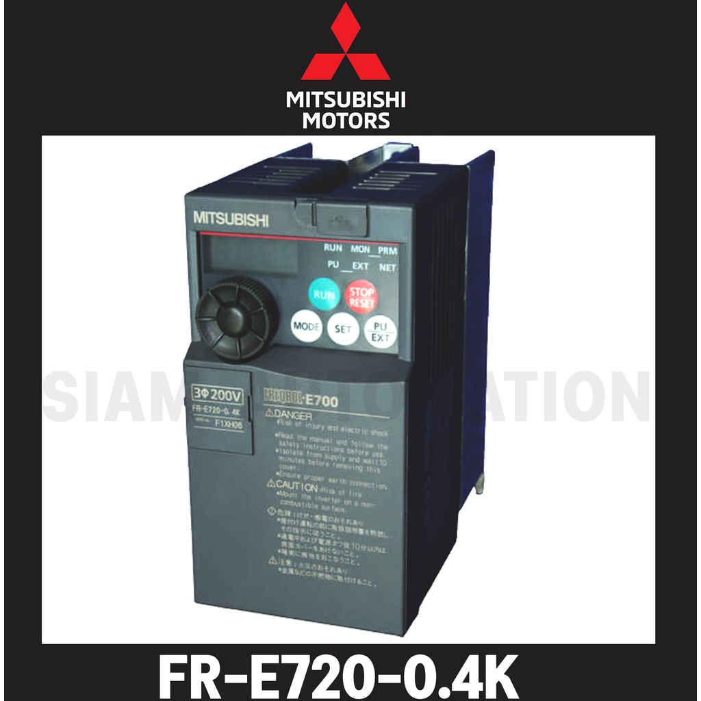 Invertor MITSUBISHI รุ่น FR-E720-0.4K (0.4KW) ไฟ 3 เฟส 220V. (1/2แรง) | Shopee Thailand