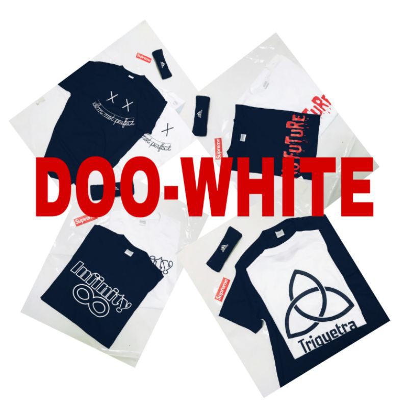 เสื้อยืดแฟชั่นแนวสตีทแบรนด์DOO-WHITE | Shopee Thailand