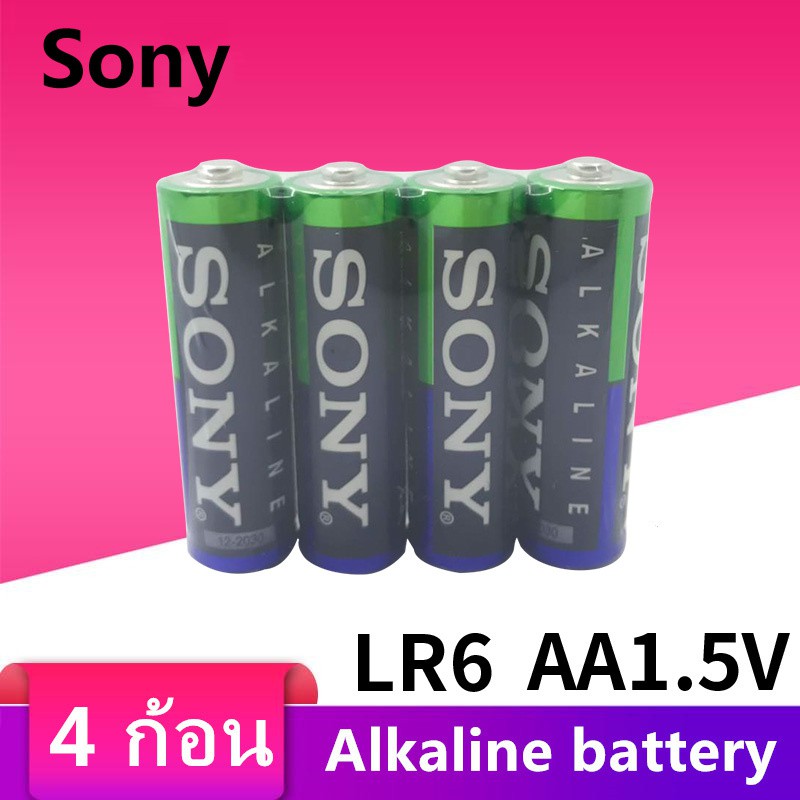 ถ่าน Sony อัลคาไลน์ AA/LR6 (4 ก้อน) | Shopee Thailand