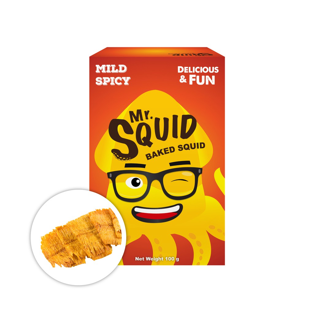 ขนมปลาหมึกอบกรอบ Mr.squid Bake Classic Squid 100g | Shopee Thailand