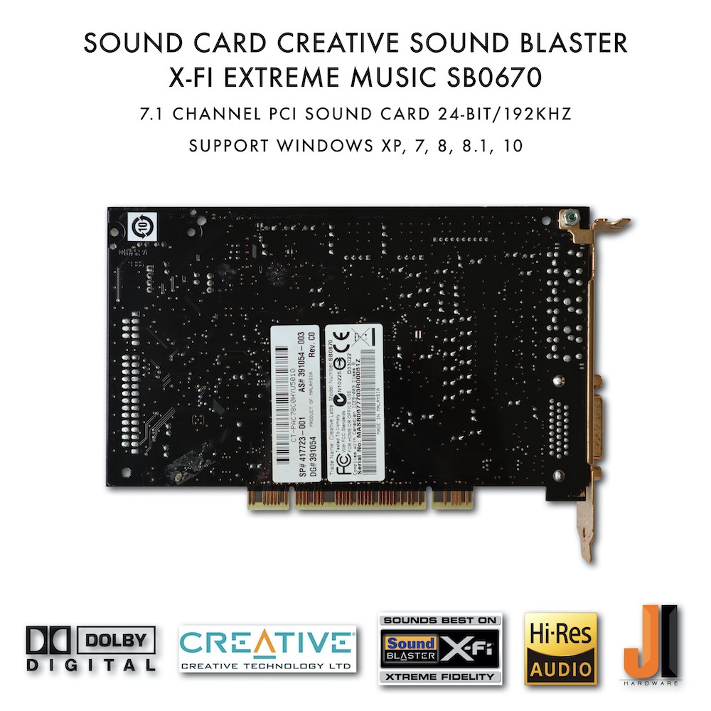 Sound Card Creative Sound Blaster X-Fi XtremeMusic SB0670 7.1 Channel ...