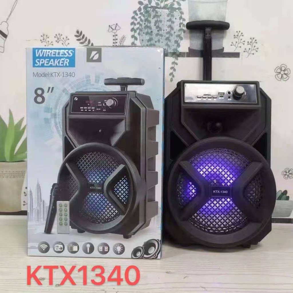 ลําโพงบลูทูธ ขนาด 8 นิ้ว KTX-1340 พร้อมรีโมเตอร์คาราโอเกะ | Shopee Thailand