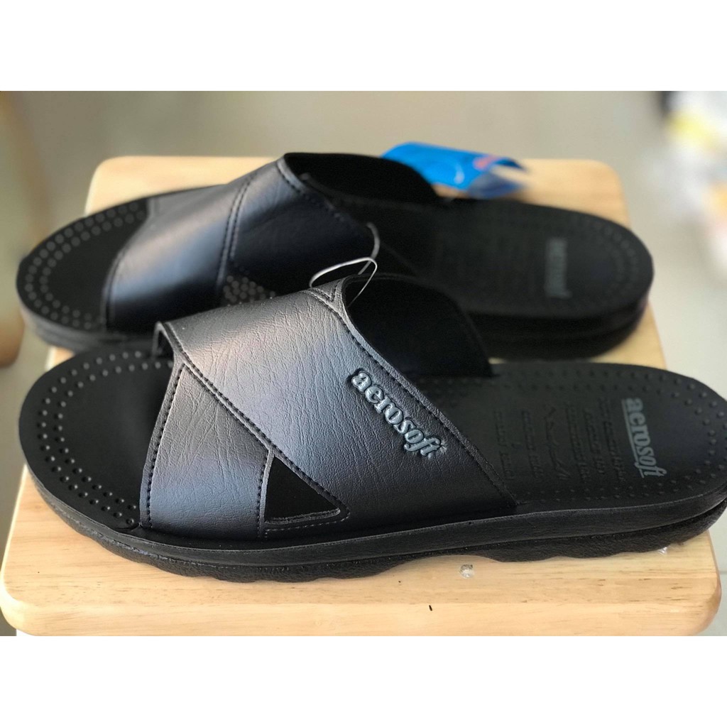 Aerosoft A4231 รองเท้าแตะผู้ชาย ดำ | Shopee Thailand