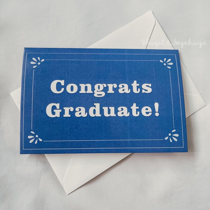 •พร้อมส่ง• การ์ดอวยพร Congratulations Congrats แสดงความยินดี ปัจฉิม Cb