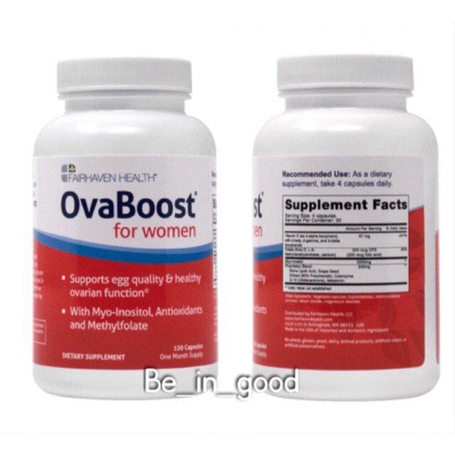 OvaBoost วิตามินบำรุงคุณภาพไข่ เพิ่มประสิทธิภาพการทำงานของรังไข่ ทานได้ ...