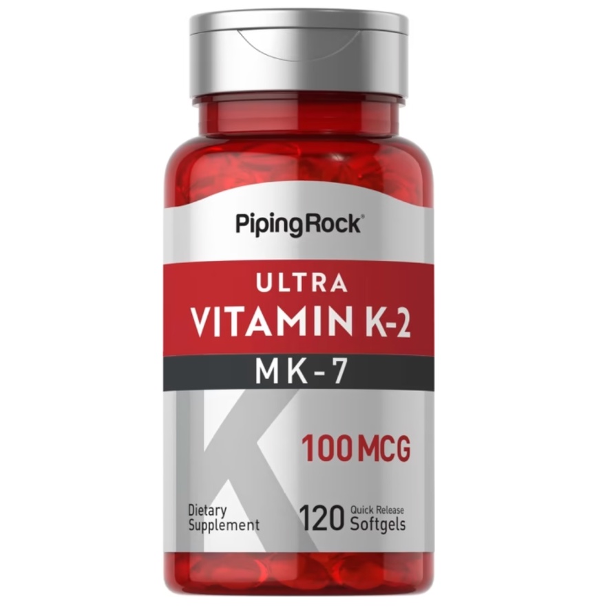 Piping Rock Ultra K2 with Mk-7 100 mcg 120 Quick Release Softgels ...