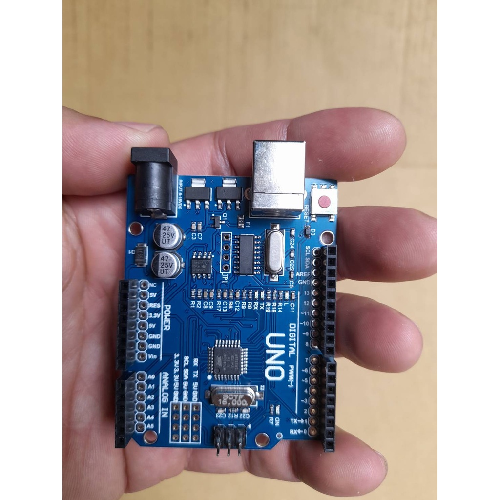 Arduino Uno R3 Smd Atmega328 แบบชิพฝังตัว พร้อมสาย Usb Data Cable Shopee Thailand
