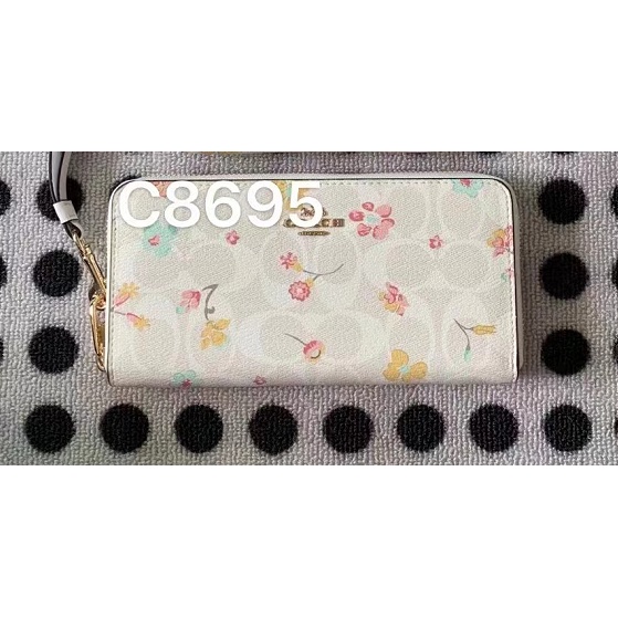 us นำเข้า⭐️ Coach C8704 C8741 C8695 กระเป๋าสตางค์สตรีซิปยาวแบบคล้องมือ ...