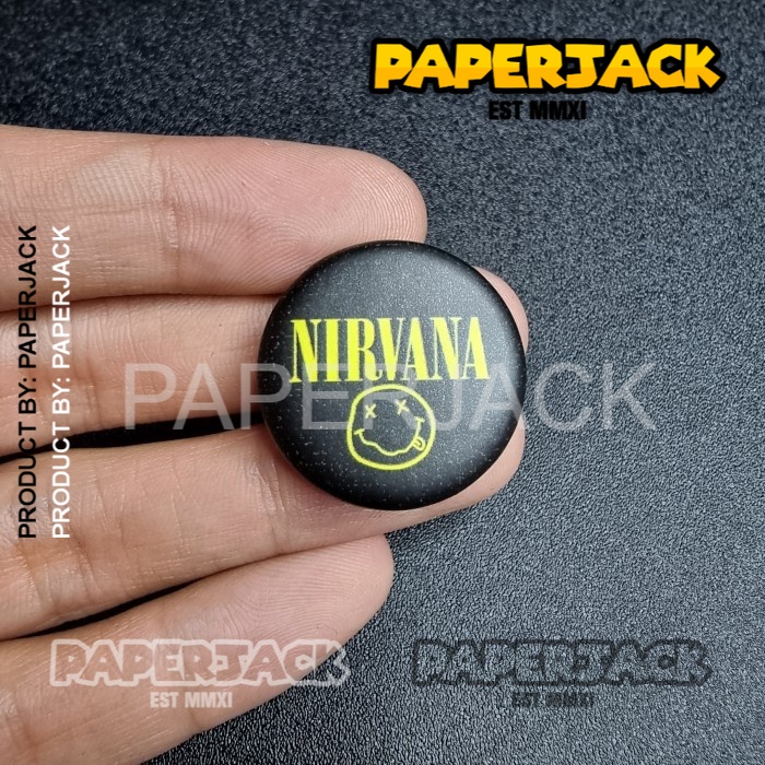 Nirvana BAND PIN ขนาด 25MM BUTTON อุปกรณ์เสริมกระเป๋าผู้ชาย | Shopee ...