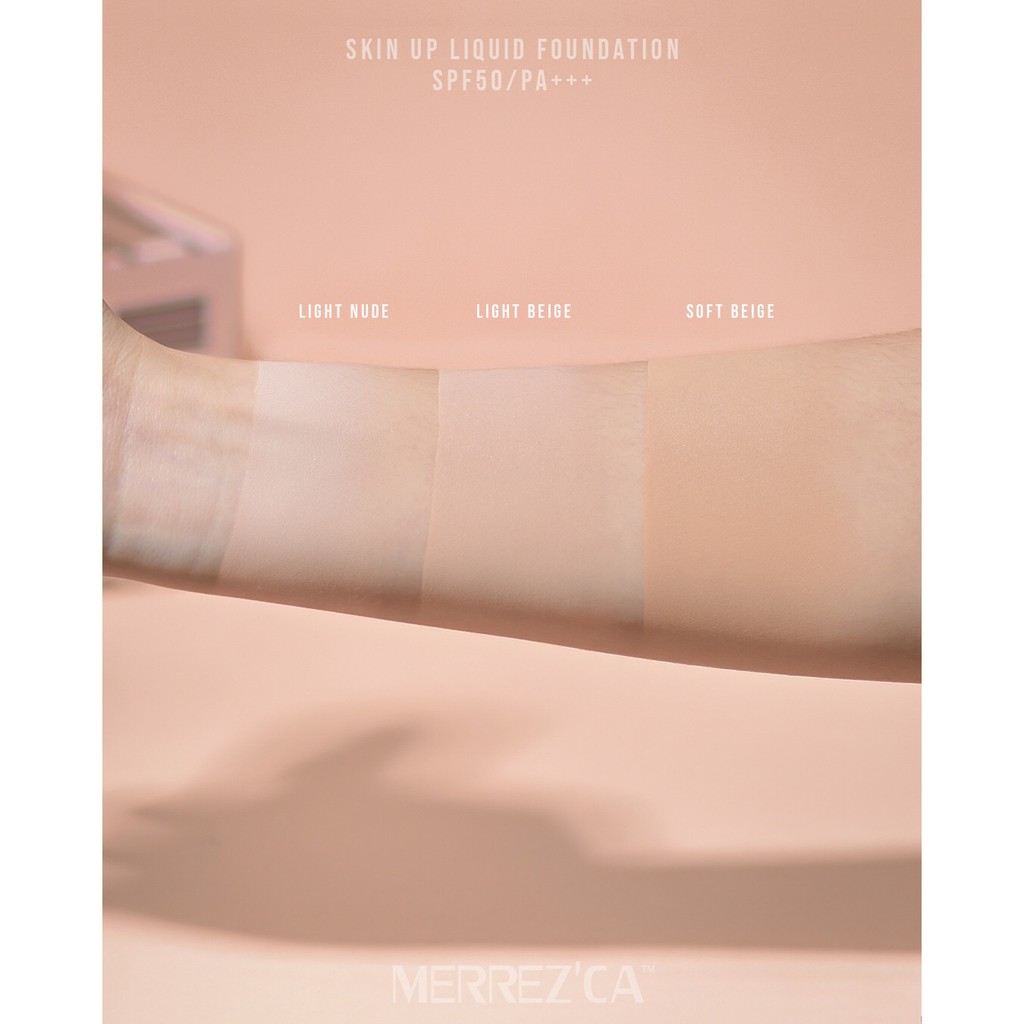 Merrezca Skin up liquid foundation- Sachet รองพื้นสูตรน้ำ เนื้อแมตกลบ ...