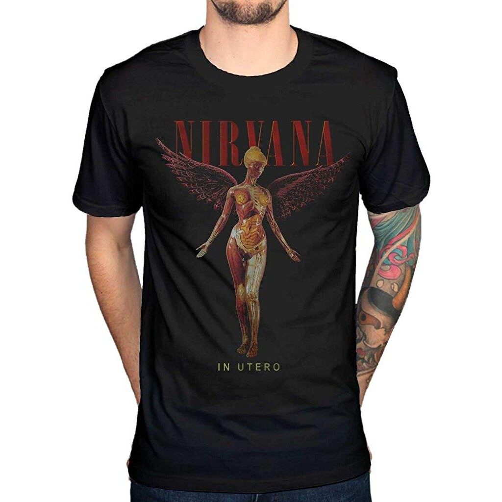 Awdip Nirvana ใน Utero Rock Band ทางเลือก Kurt Cobain ผ ้ าฝ ้ าย 100 % ...