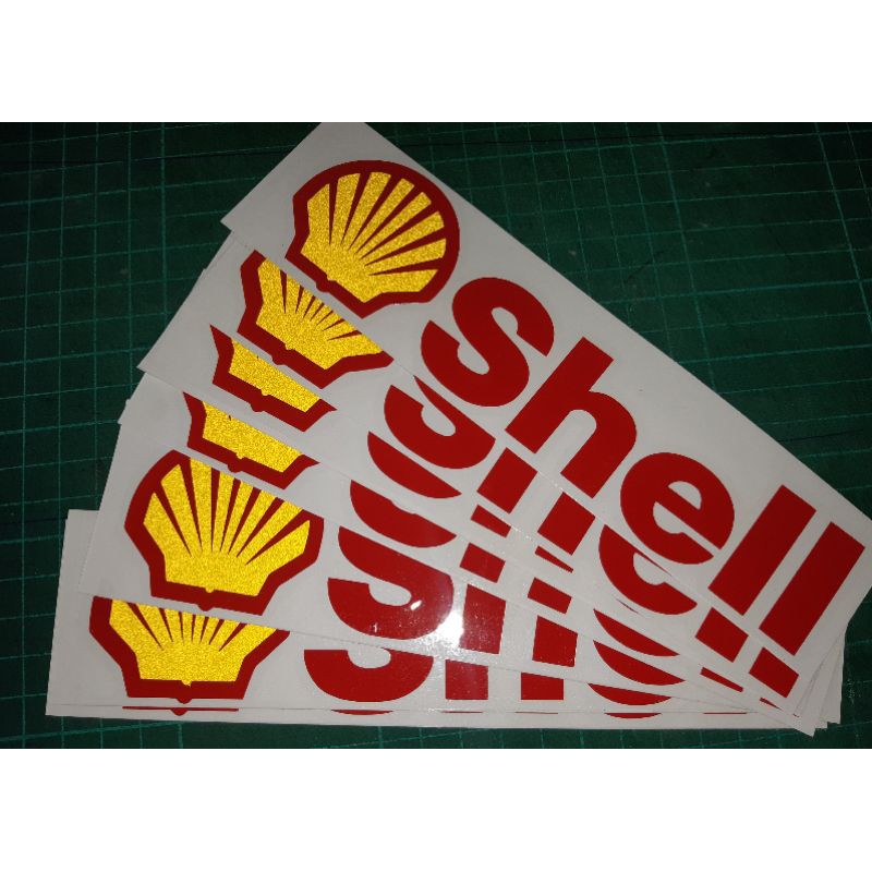 สติ๊กเกอร์งานไดคัท Shell โลโก้สะท้อนแสง | Shopee Thailand