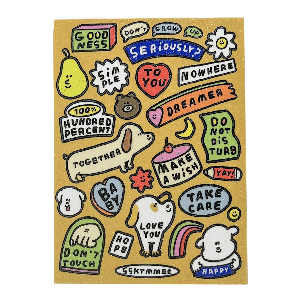 ssktmmee - glitter sticker (words) | Shopee Thailand
