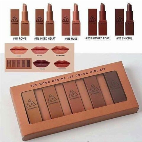 3CE MOOD RECIPE LIP COLOR MINI KIT SET | Shopee Thailand