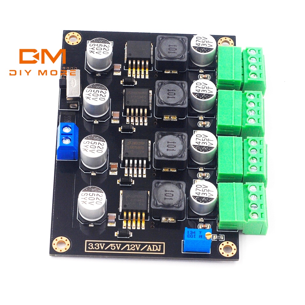 Diymore LM2596 โมดูลสวิตช์พาวเวอร์ซัพพลาย หลายช่อง 3.3V 5V 12V หรือ ADJ ...