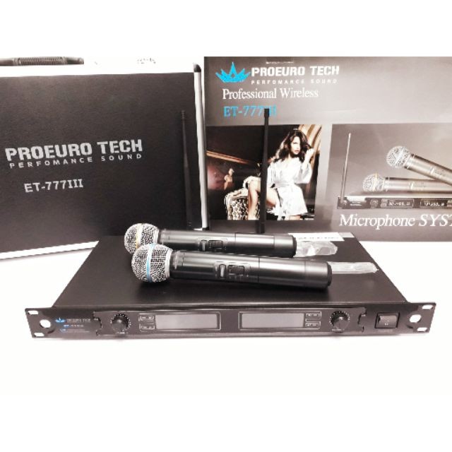PROEURO TECH รุ่น ET 777 III ไมโครโฟนไร้สาย | Shopee Thailand