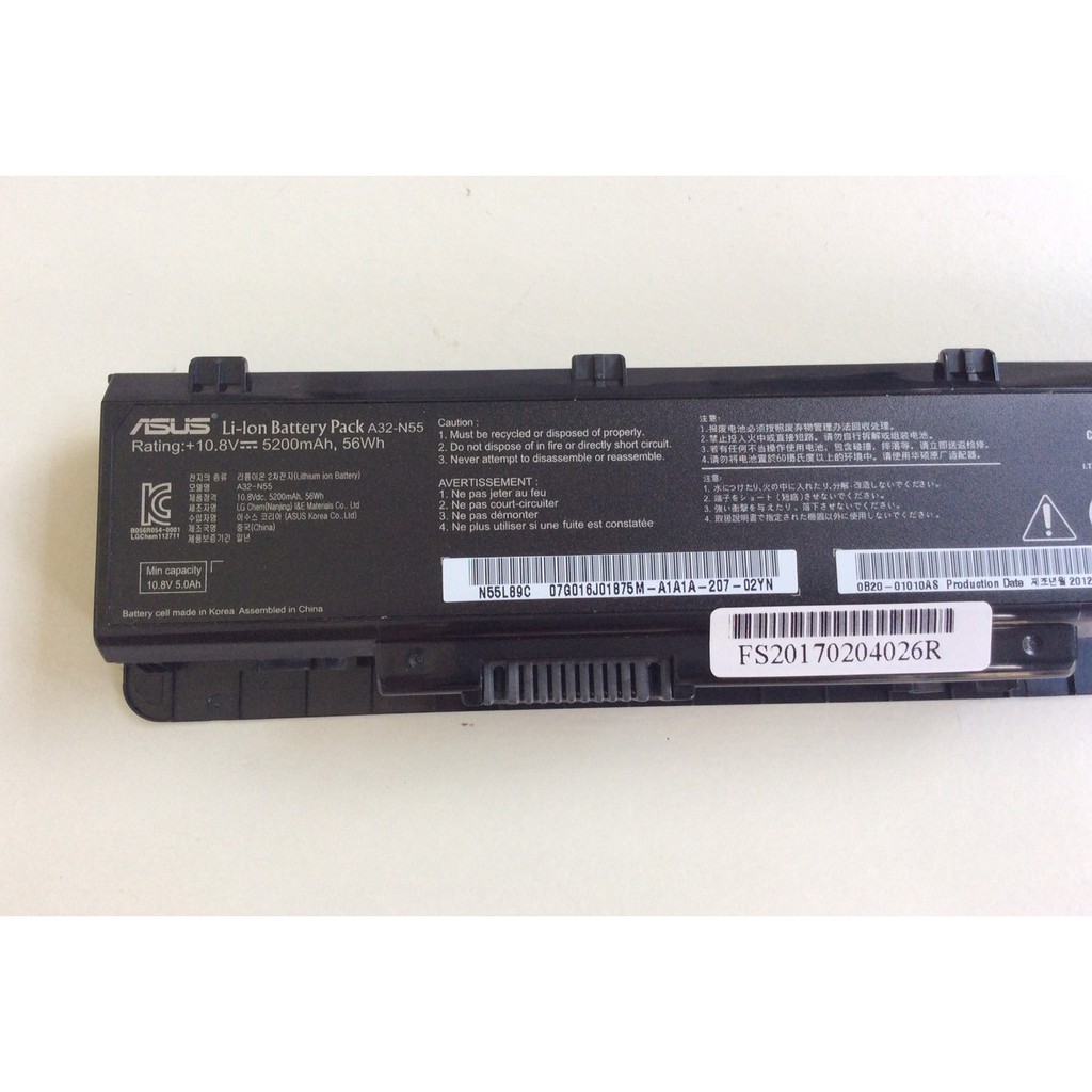 ASUS Battery แบตเตอรี่ ของแท้ ASUS N45 N45E N45S N45F N45J N55 N55E ...
