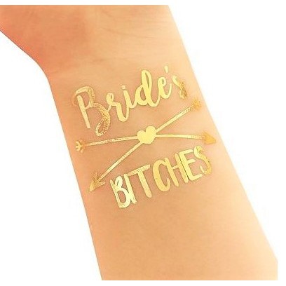 Team bride tattoo (10Pcs) สวยๆ สีทอง | Shopee Thailand