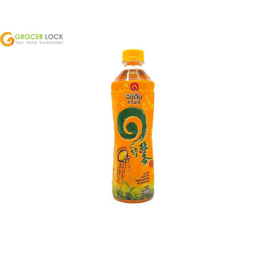 อิชิตัน กรีนที : น้ำชาเขียว รสน้ำผึ้งผสมมะนาว 420ml (Ichitan Green Tea : Honey Lemon Flavour ...