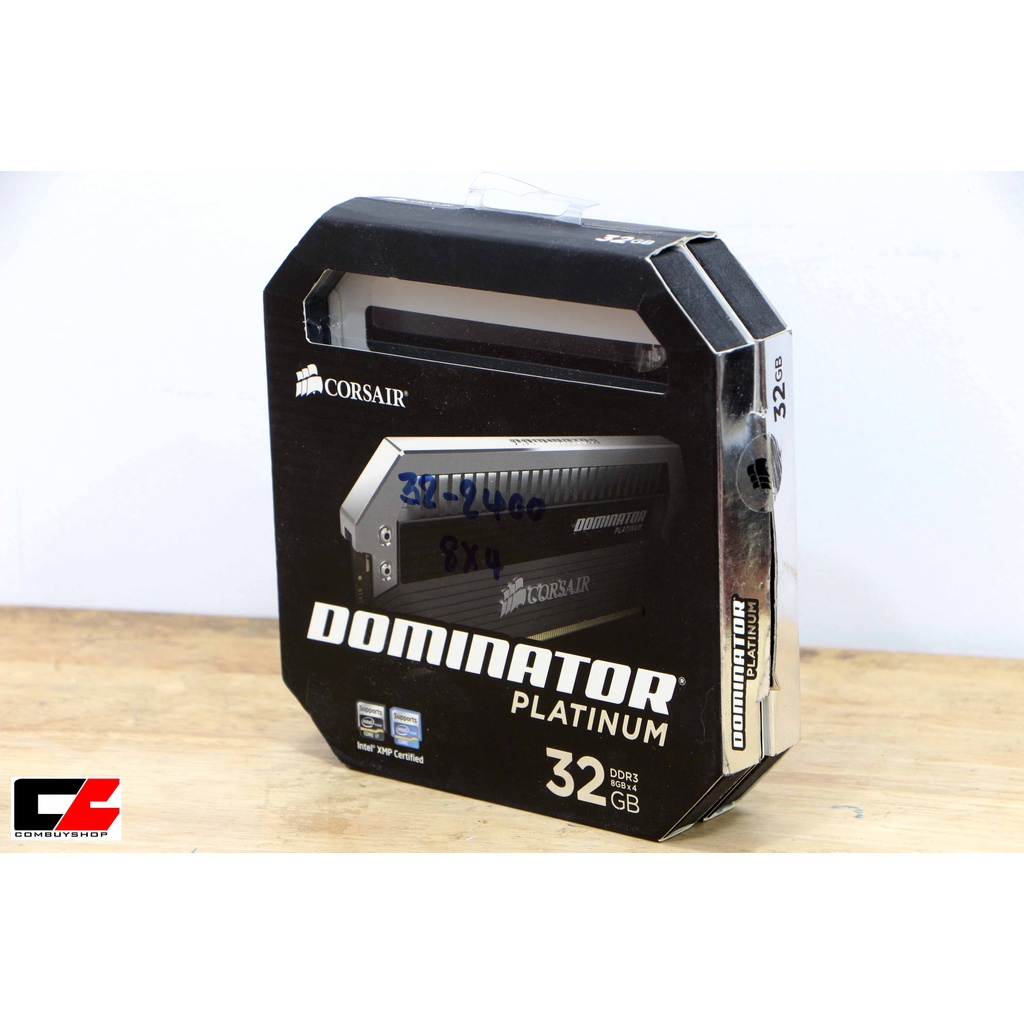 RAM DDR3 CORSAIR DOMINATOR PLATINUM 32GB(8x4) / บัส 2400 / 16 CHIP / LT ...