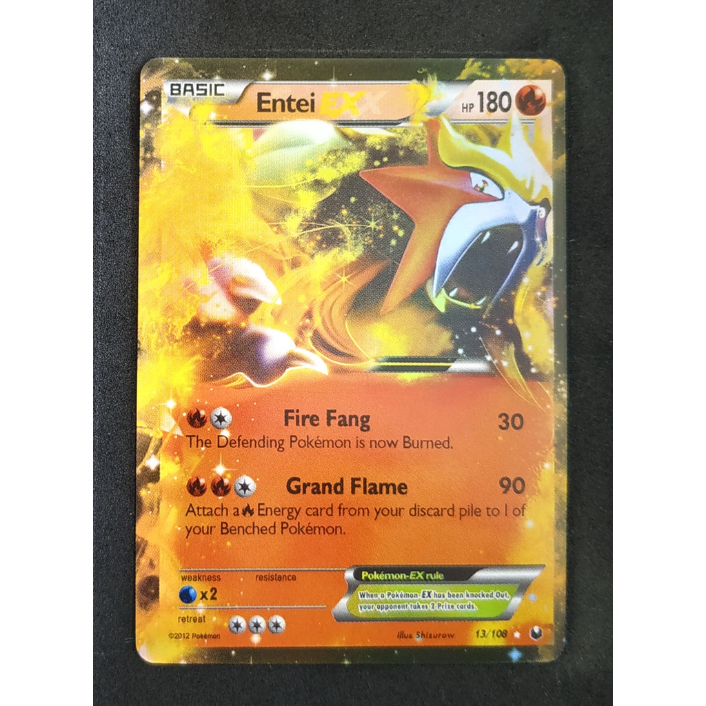 Entei EX 13/108 เอนเทย์ Pokemon Card Vivid Series ภาษาอังกฤษ | Shopee ...