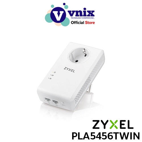 Zyxel รุ่น PLA5456TWIN เพาเวอร์ไลน์ 1800Mbps HomePlug AV2 Powerline 2 ...