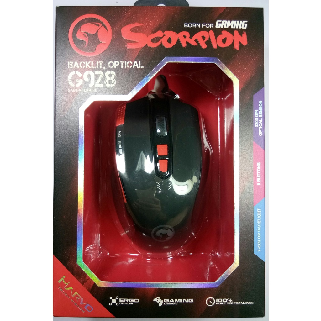Marvo Gaming Mouse Scorpion Backlit Optical เมาส์เกมมิ่ง รุ่นG928 ...