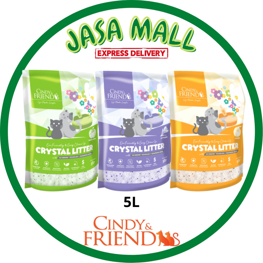 Cindy and Friends กระบะทรายคริสตัล สําหรับแมว - 5 ลิตร | Shopee Thailand