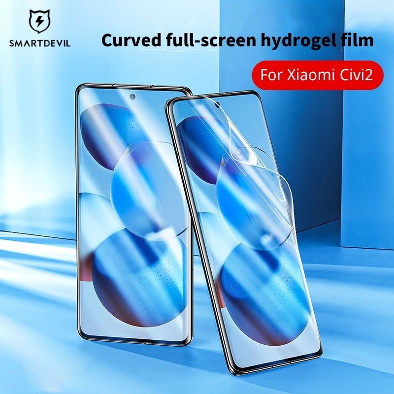 SmartDevil ฟิล์มกระจกนิรภัยไฮดรอลิค ขอบนิ่ม เต็มจอ ทรงโค้ง สีขาว สําหรับ Xiaomi Civi2 | Shopee ...
