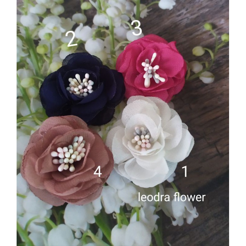 Leodra ดอกไม้ ขนาด 3.5 ซม. (ราคาต่อชิ้น) | Shopee Thailand