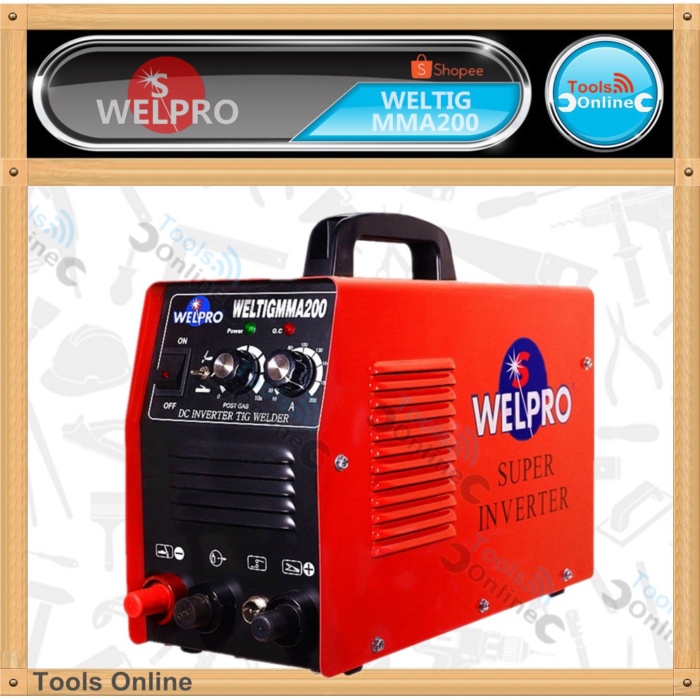 WELPRO ตู้เชื่อมอาร์กอน 2 ระบบ รุ่น WELTIG-MMA 200 ของแท้ ตู้เชื่อม ...