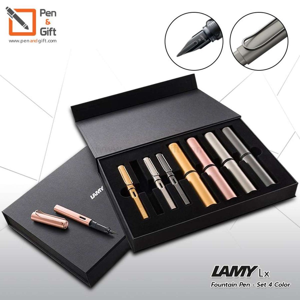 LAMY Lx Fountain Pen Set 4 Colors Limited Edition - ปากกาหมึกซึมลามี่ แอลเอ็กซ์ เซ็ท 4 สี ของแท้ ...