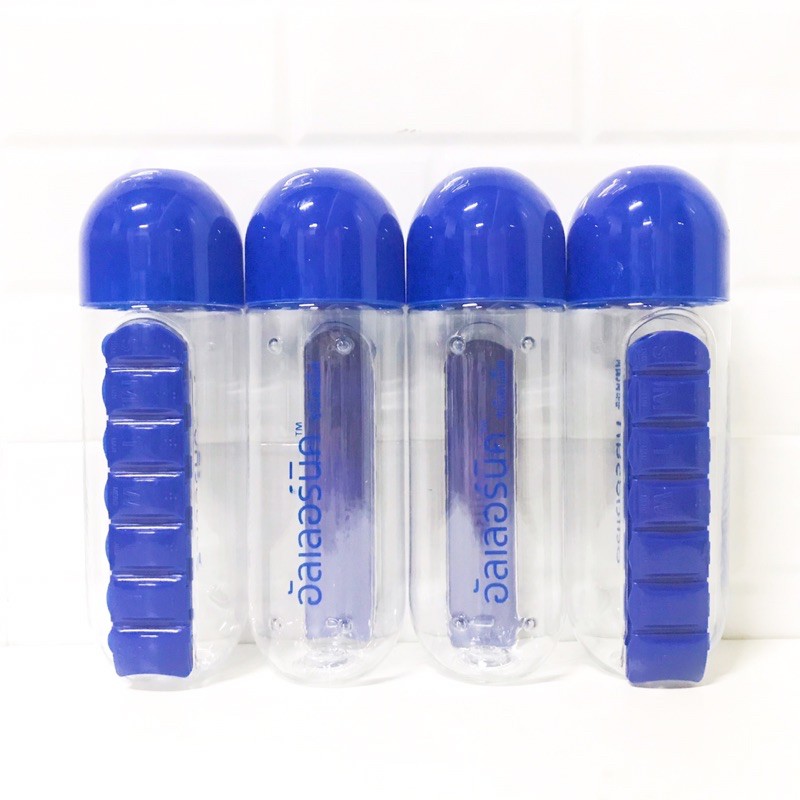 กระบอกน้ำ Allernix tablet ขนาด 600 ml พร้อมกล่องใส่ยา 7 ช่อง แบบพกพา ...