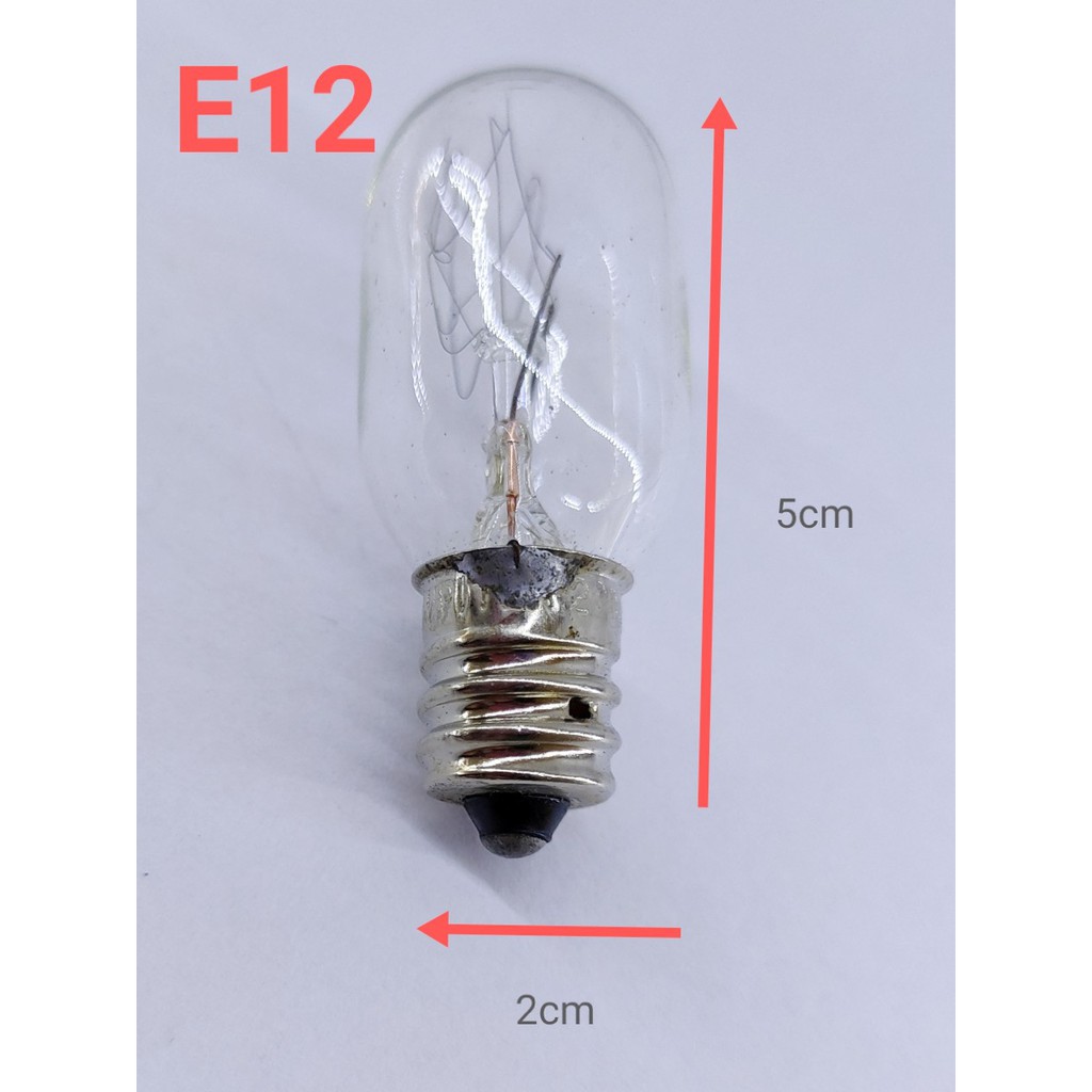 หลอดไฟตู้เย็น หลอดไฟ15w ขั้วE12(เล็ก), E14(กลาง), E17(ใหญ่) จำนวน 1 หลอด | Shopee Thailand