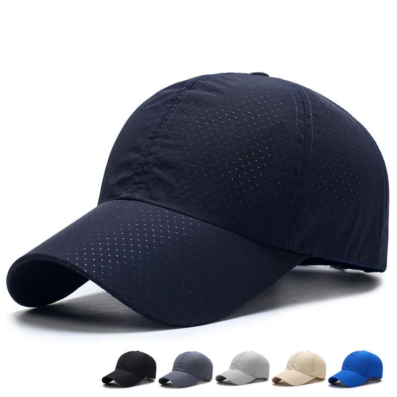 Monochrome Summer Baseball Cap for Men Women's Quick-drying Mesh ...