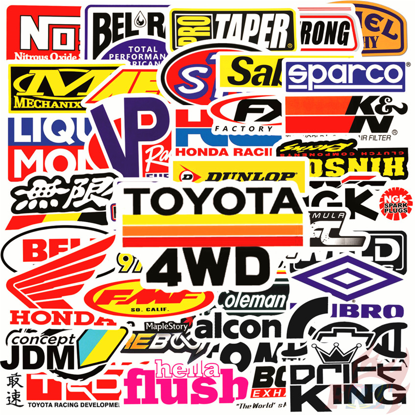 Motorcycle - JDM Brand Logo Series 05 สติ๊กเกอร์ 50Pcs/Set Racing Moto ...
