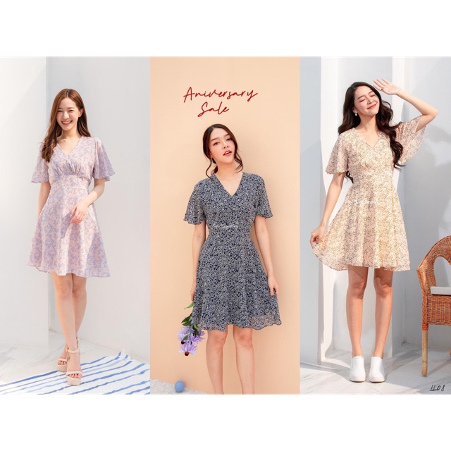 Dona Tella Dress สีม่วง จากร้าน La mignonne | Shopee Thailand