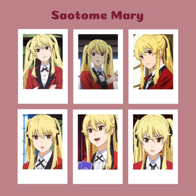 โพลารอยด์อะนิเมะ kakegurui Yumeko Jabami Mary Saotome Kirari Ririka ...