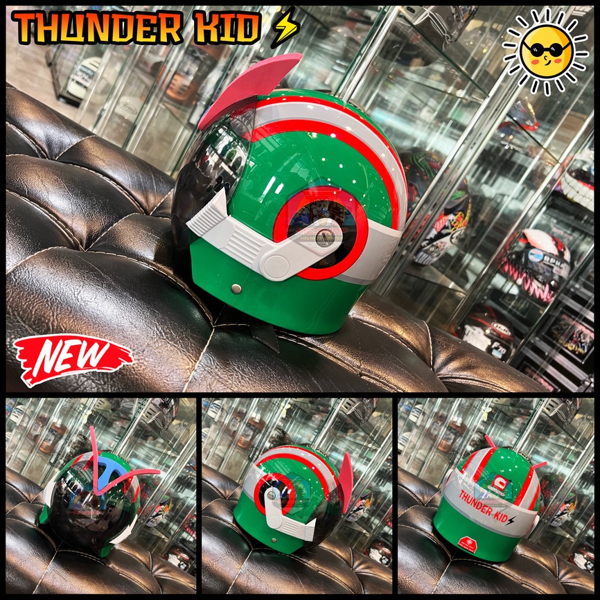 หมวกกันน็อคเด็ก Guardner Thunder Kid HERO มดเอ็กซ์ ลายใหม่ 2023 สีชมพู ...