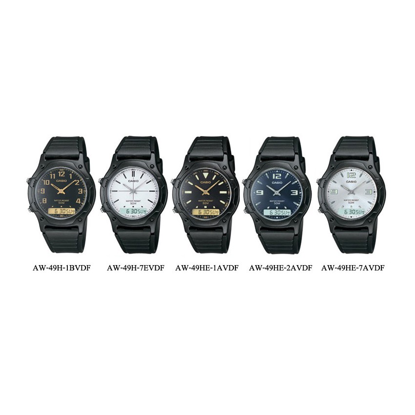 CASIO นาฬิกาข้อมือ รุ่น AW-49H,AW-49HE | Shopee Thailand