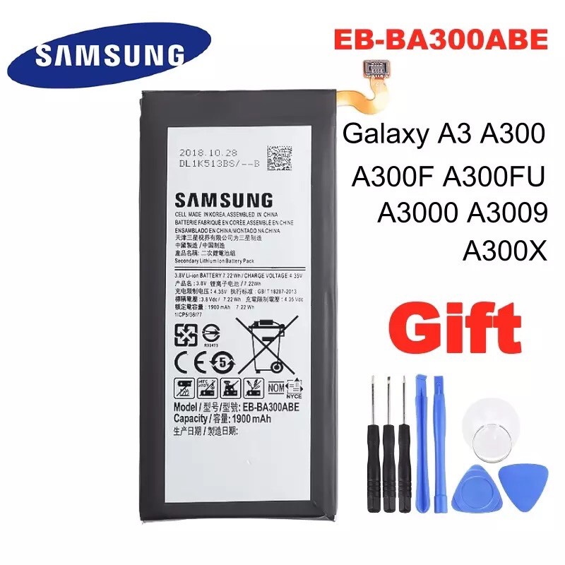 แบตเตอรี่EB-BA300ABEสำหรับSamsung Galaxy A3 A300 SM-A300F SM-A300FUของ ...