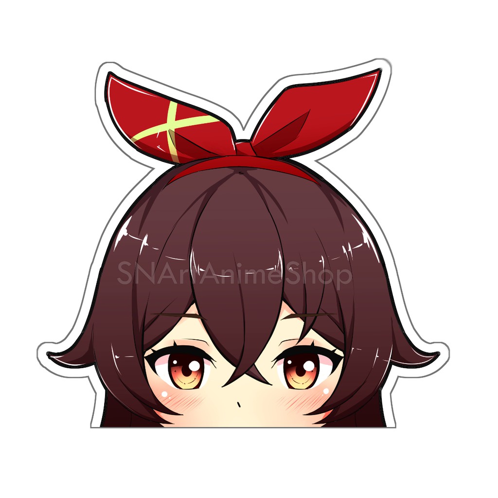 Amber Genshin impact Amber เกนชิน สติ๊กเกอร์ 2 ชิ้น Peeker GenShin ...