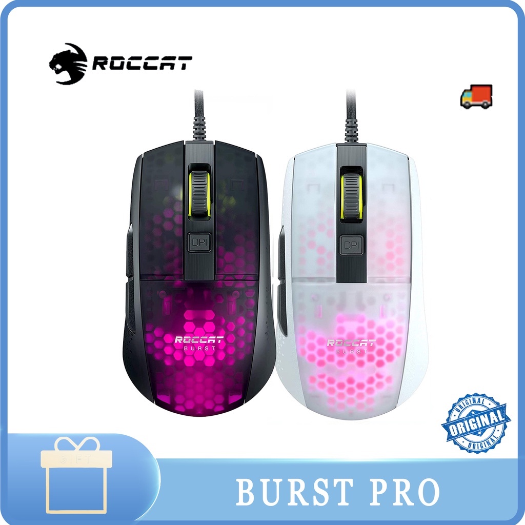 Roccat Burst Pro เมาส์ออปติคอลเล่นเกม น้ําหนักเบา สีดํา | Shopee Thailand