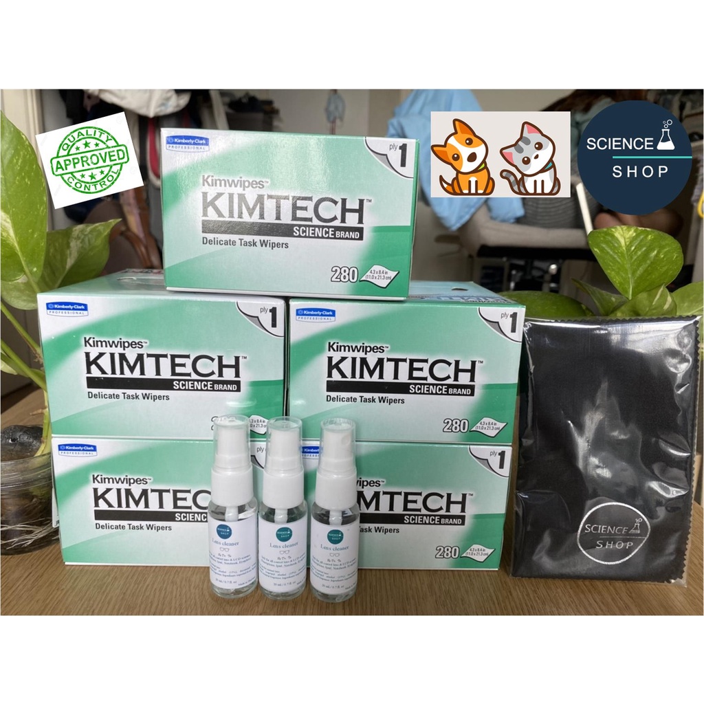 กระดาษเช็ดเลนส์ KIMTECH SCIENCE KIMWIPES (5 กล่อง) - แถมน้ำยาทำความ ...