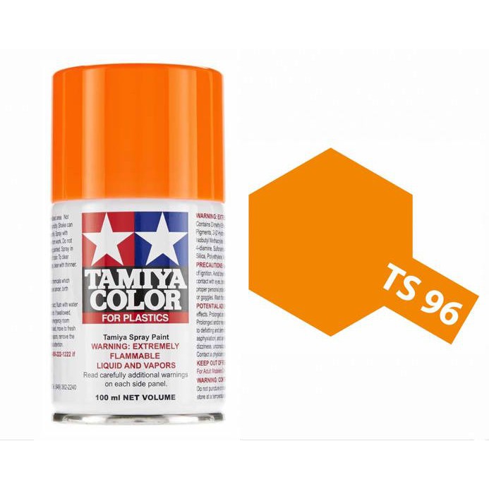 TAMIYA 85096 TS-96 FLUORESCENT ORANGE (GLOSS) สีสเปรย์ทามิย่า พ่นงาน ...