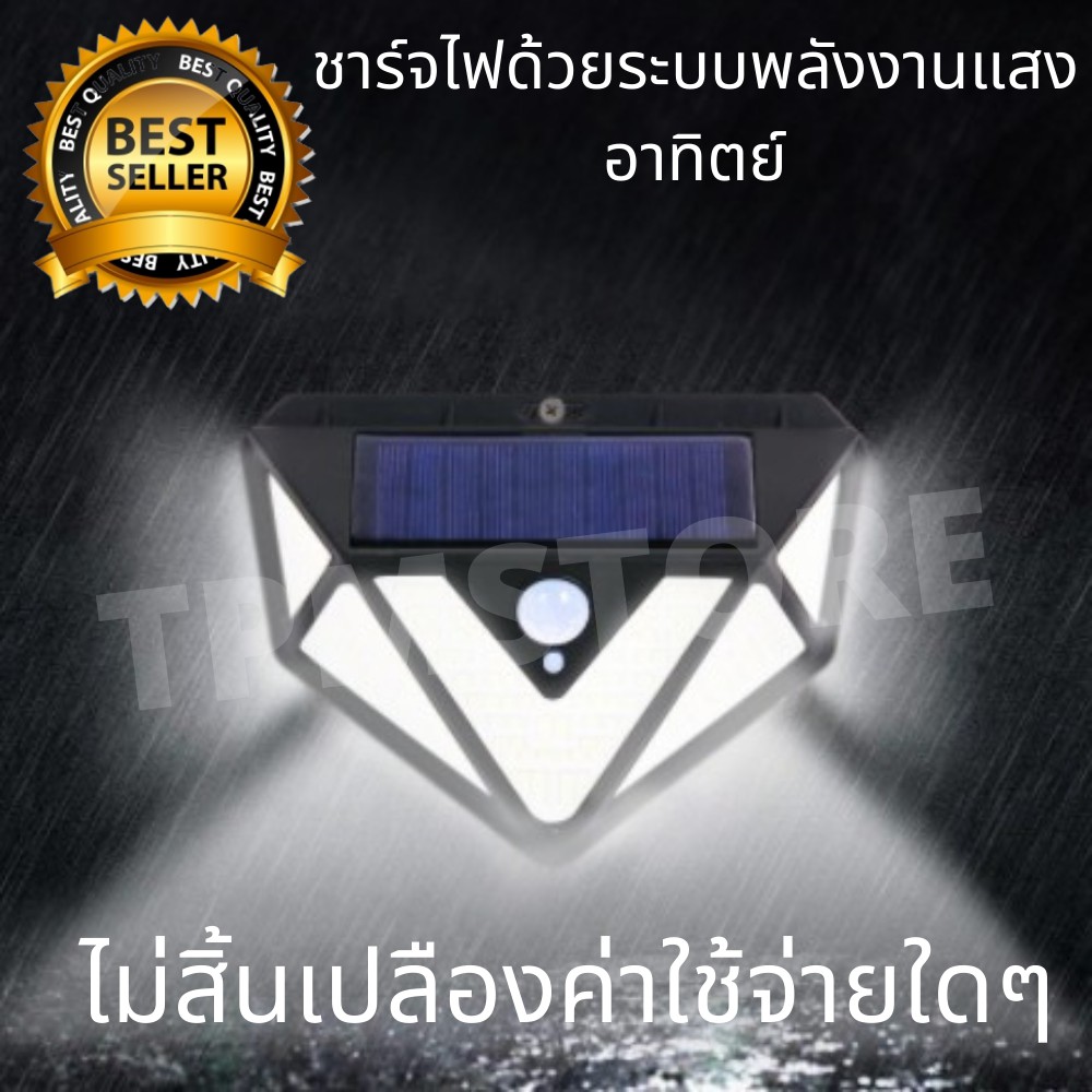ไฟติดผนัง solar 166LED โซล่าเซลล์ solar light solar cell หลอดไฟโซล่าเซล โคมไฟโซลาร์เซลล์ SOLAR ...